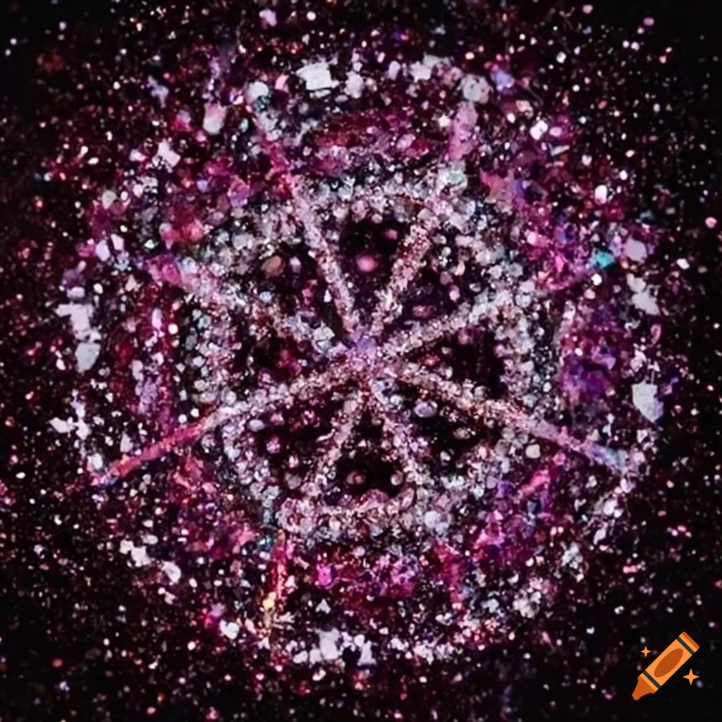 Eight-sided symbol in glitter on Craiyon