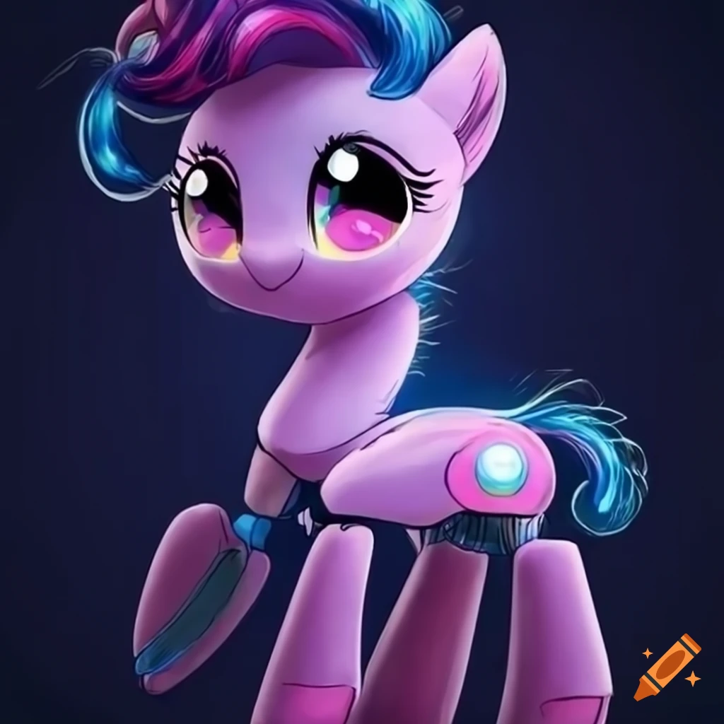 Colorful and detailed artwork of a cute my little pony robot for ...
