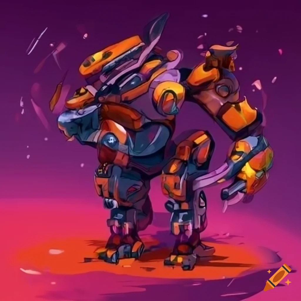 Colorful and detailed artwork of a cute my little pony mech on Craiyon