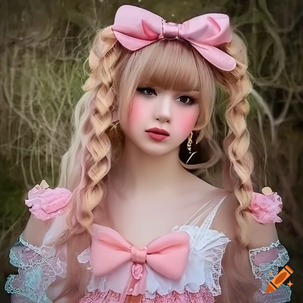 Fairy with butterfly wings and blonde ringlets on Craiyon