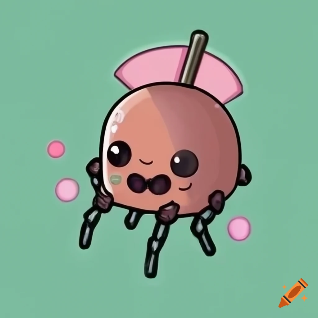 Cute boba spiders on Craiyon