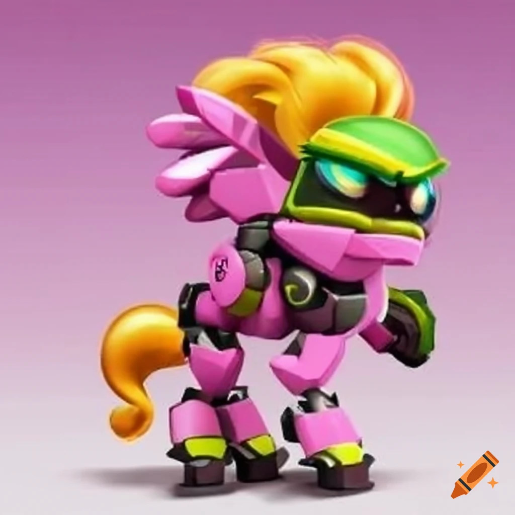 Colorful mech inspired by my little pony on Craiyon