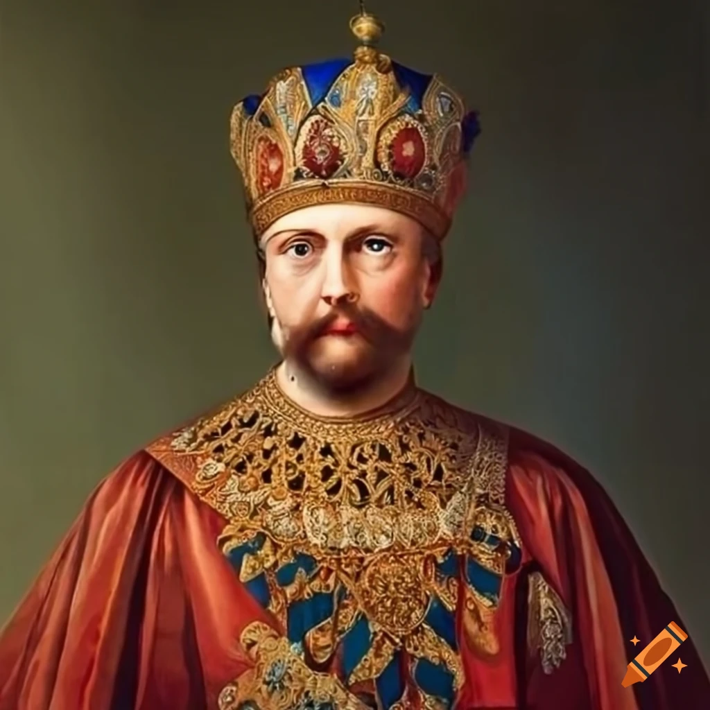 Byzantine-style portrait of a polish tsar in early 15th century russian ...