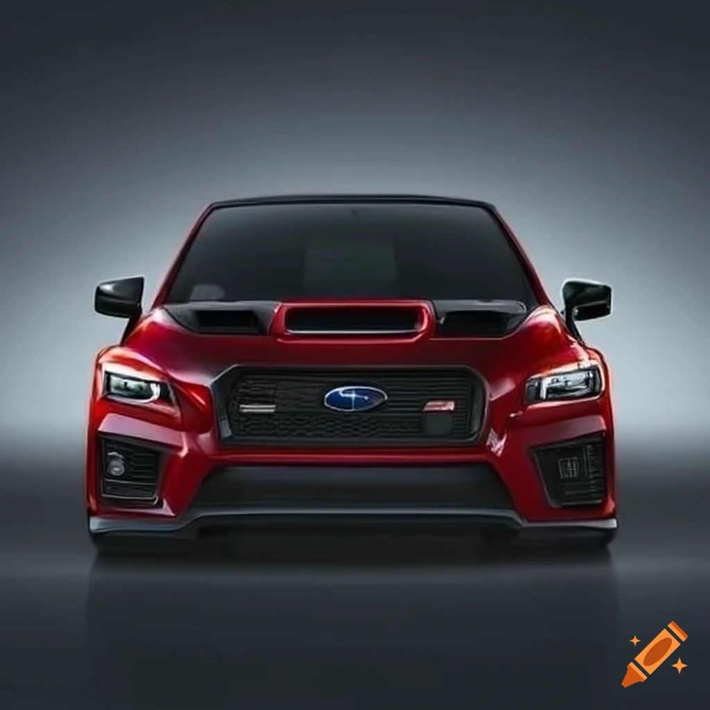 Black and red 2015 subaru wrx sti on Craiyon