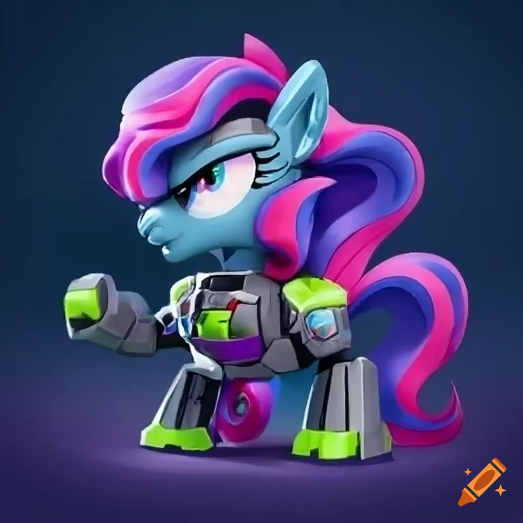 My little pony-inspired mech design on Craiyon