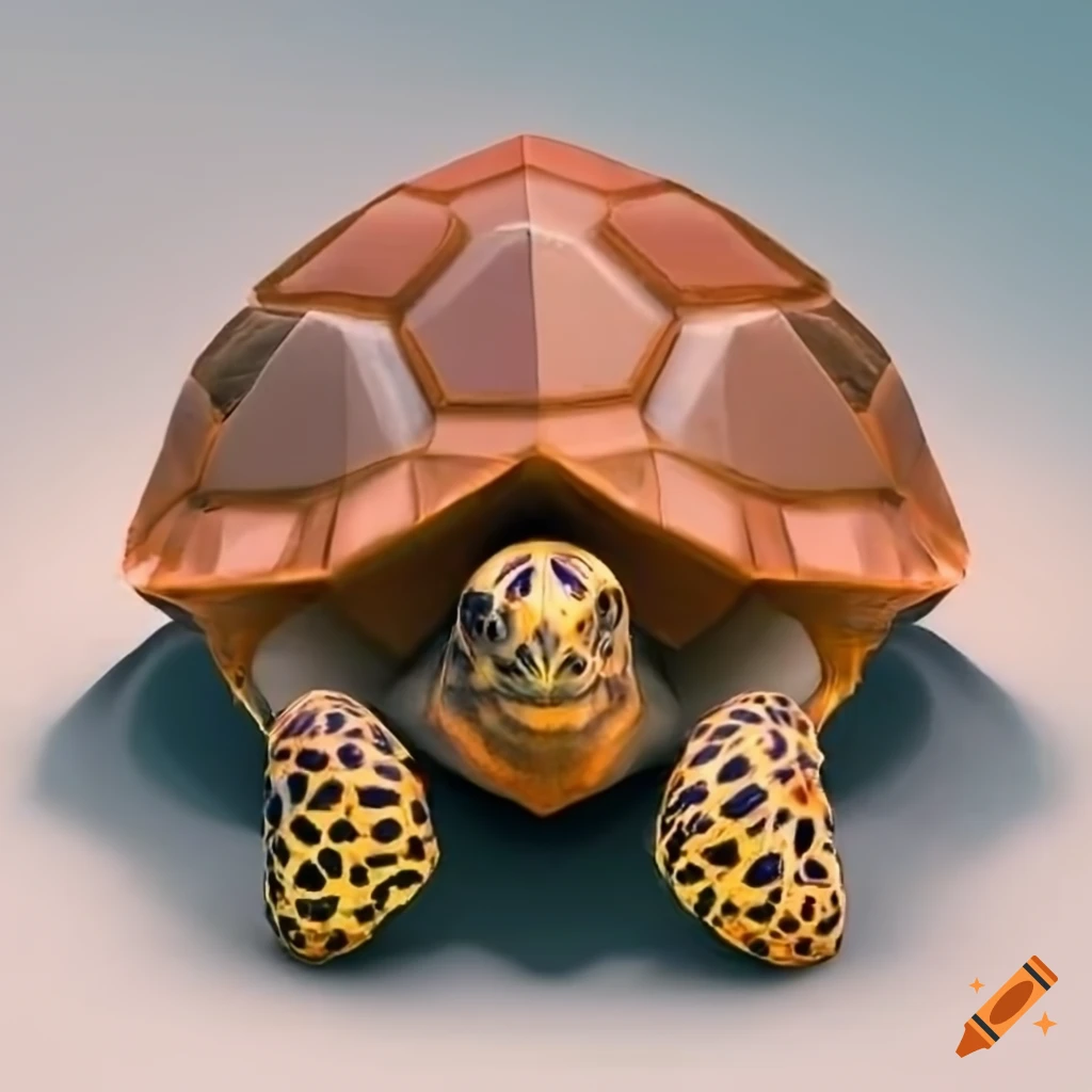 Low polygon turtle artwork on Craiyon
