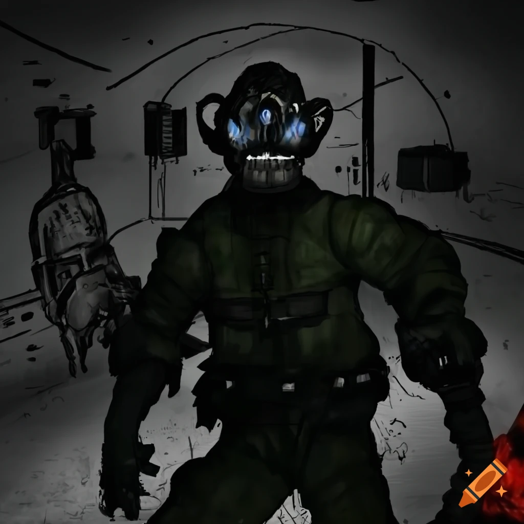 Scp containment breach with anomalous entity on Craiyon