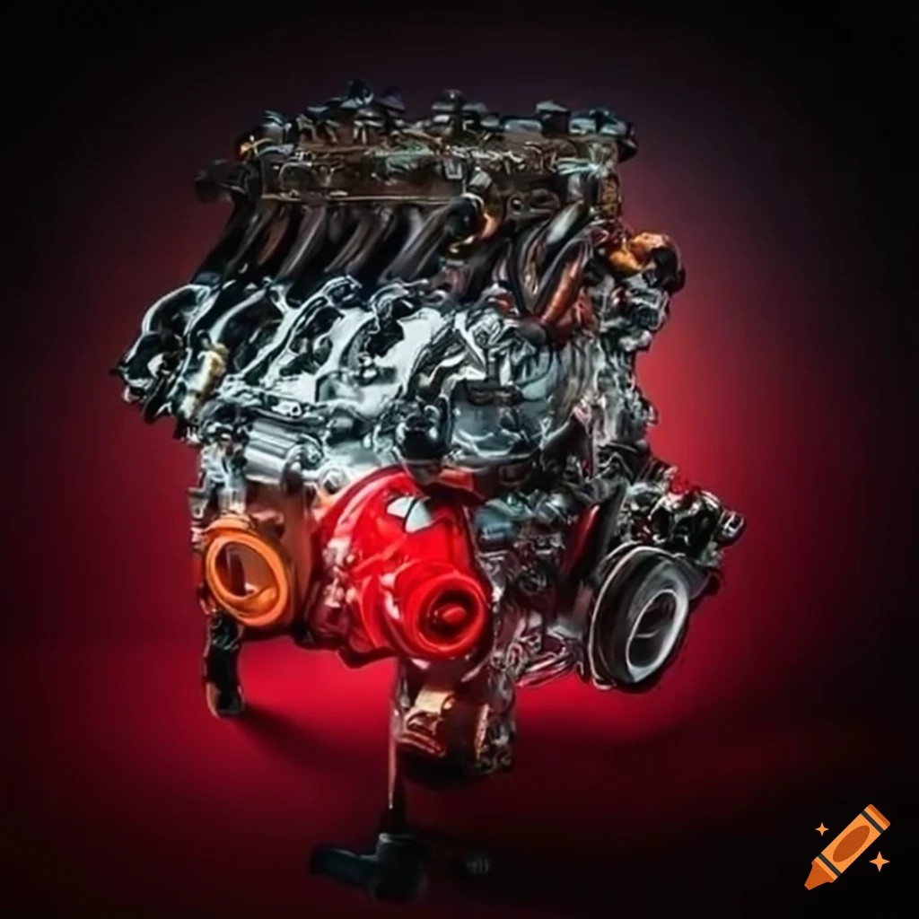 Heart shaped car engine on Craiyon