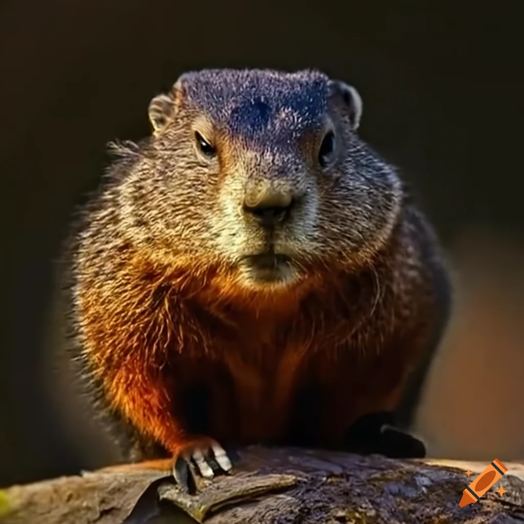 Groundhog in fort wayne using a magnifying glass to look for his shadow ...