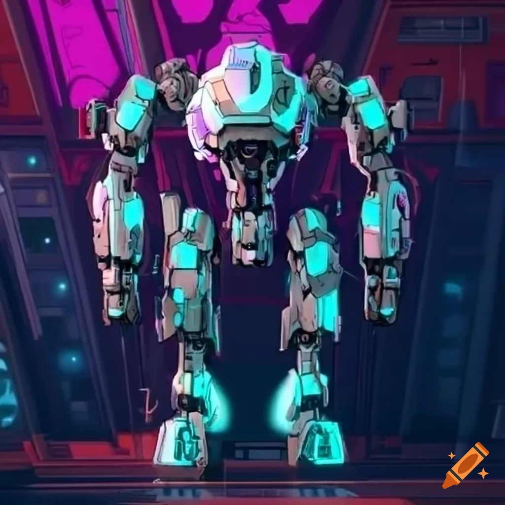 Sleek and powerful My Little Pony mech suit in solarpunk setting on Craiyon