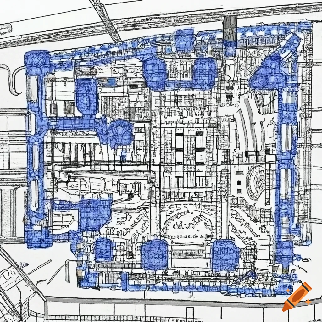 Simple mall blueprint on Craiyon