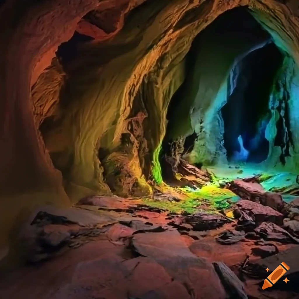 Vibrant alien village nestled in a ravine with 4k resolution on Craiyon