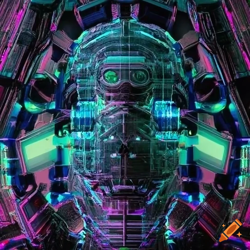 Surrealist alien spaceship machine in a futuristic setting on Craiyon