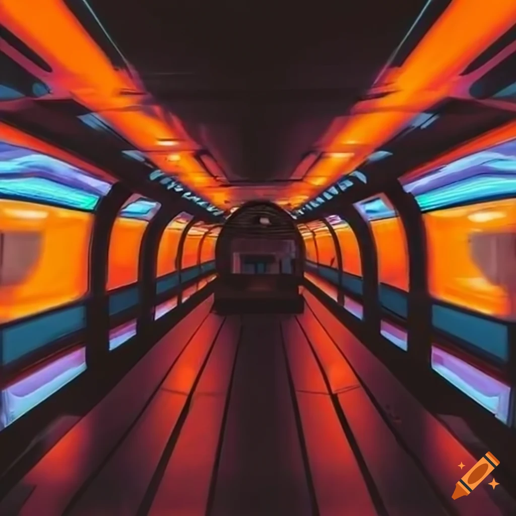 Colorful futuristic subway 26 on Craiyon