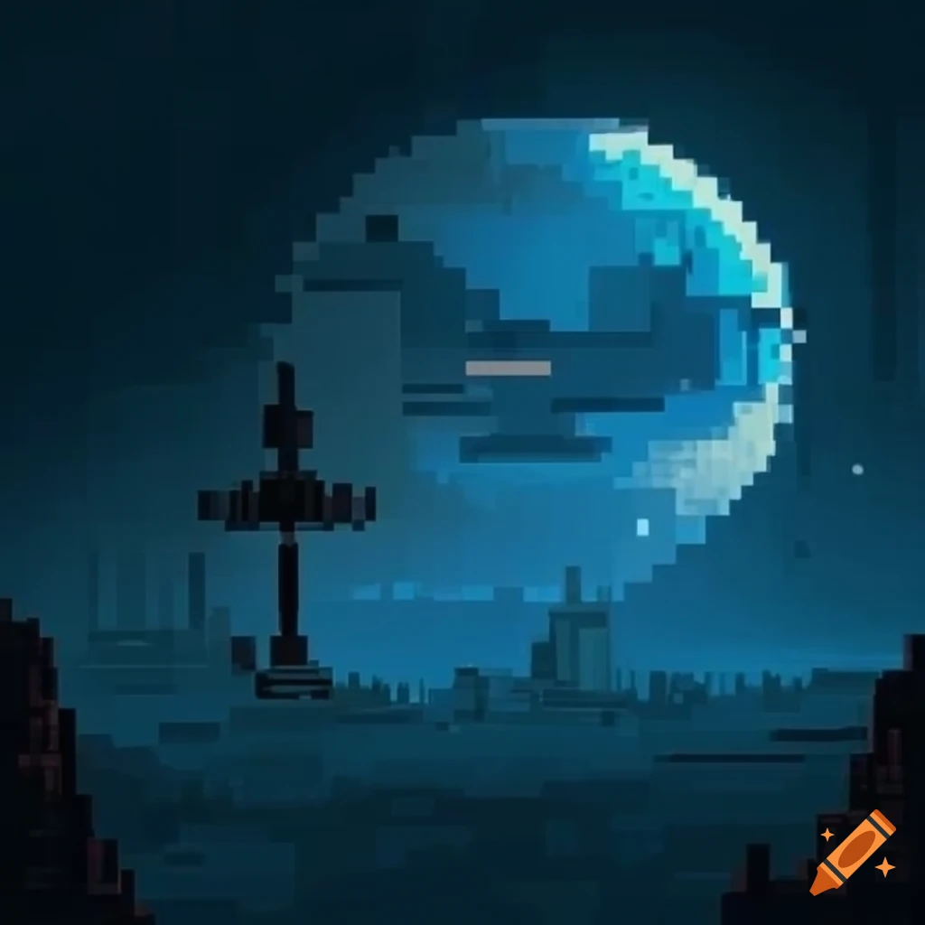 Pixel art background inspired by star wars on Craiyon