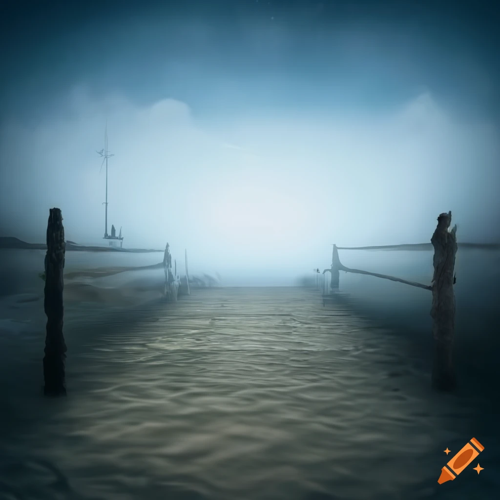 Straight trail with handrails and clouds texture in a war game map on ...