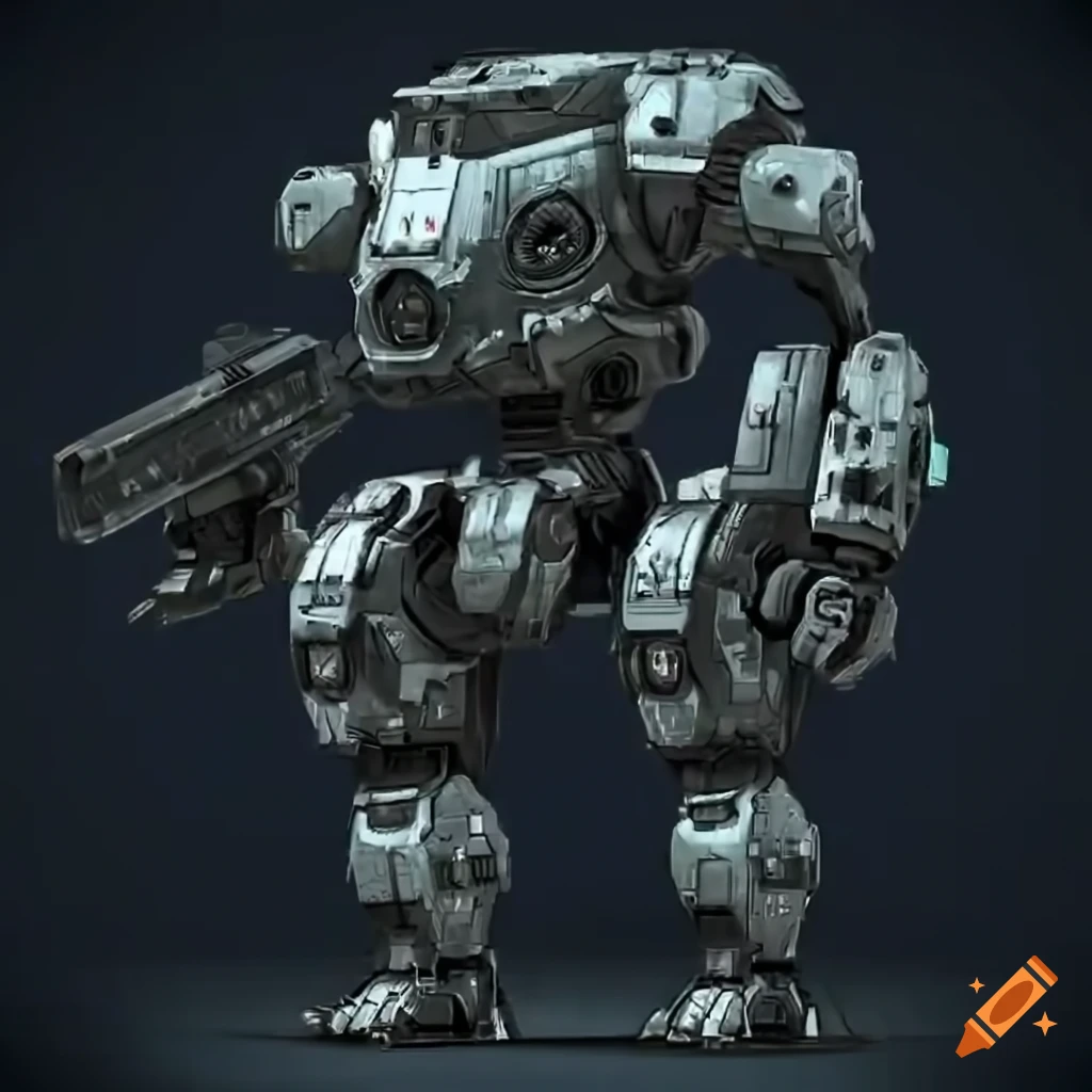 Epic streamlined futuristic mech with weapons in 8k resolution on Craiyon