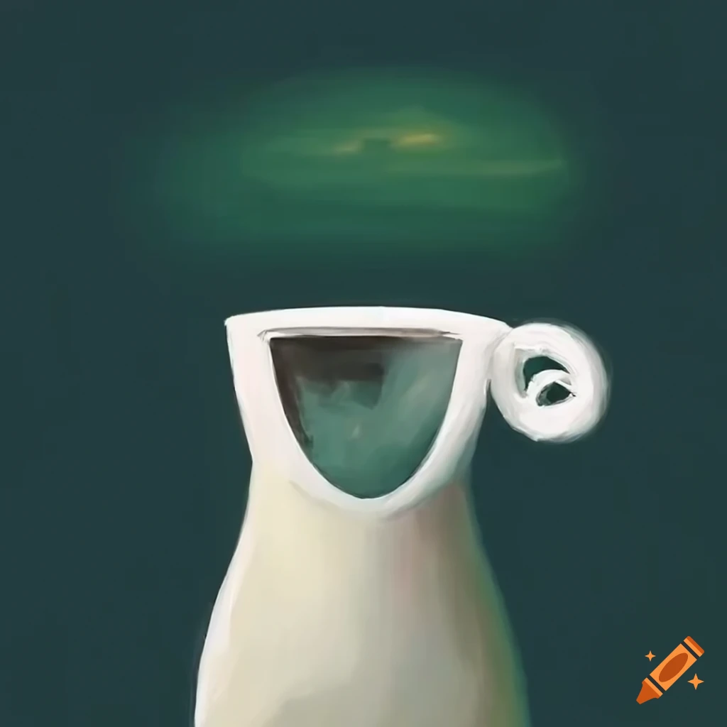 Painting of a cat in high fashion clothes with a coffee, inspired by ...