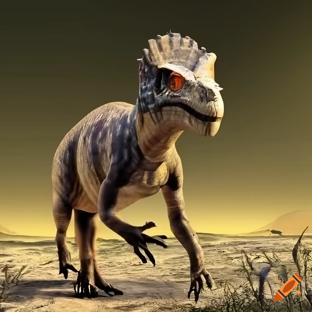 Pachycephalosaurus dinosaur with lizard color pattern and detailed ...