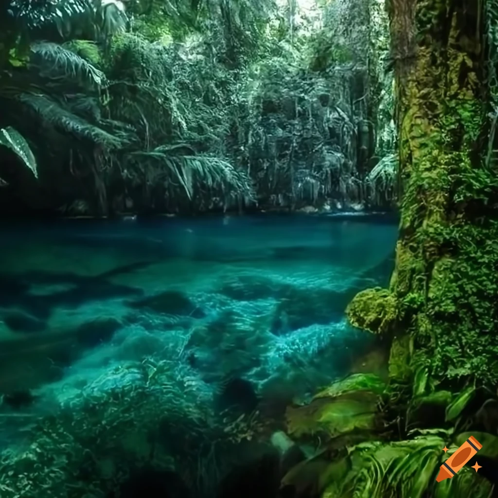 Blue jungle on Craiyon