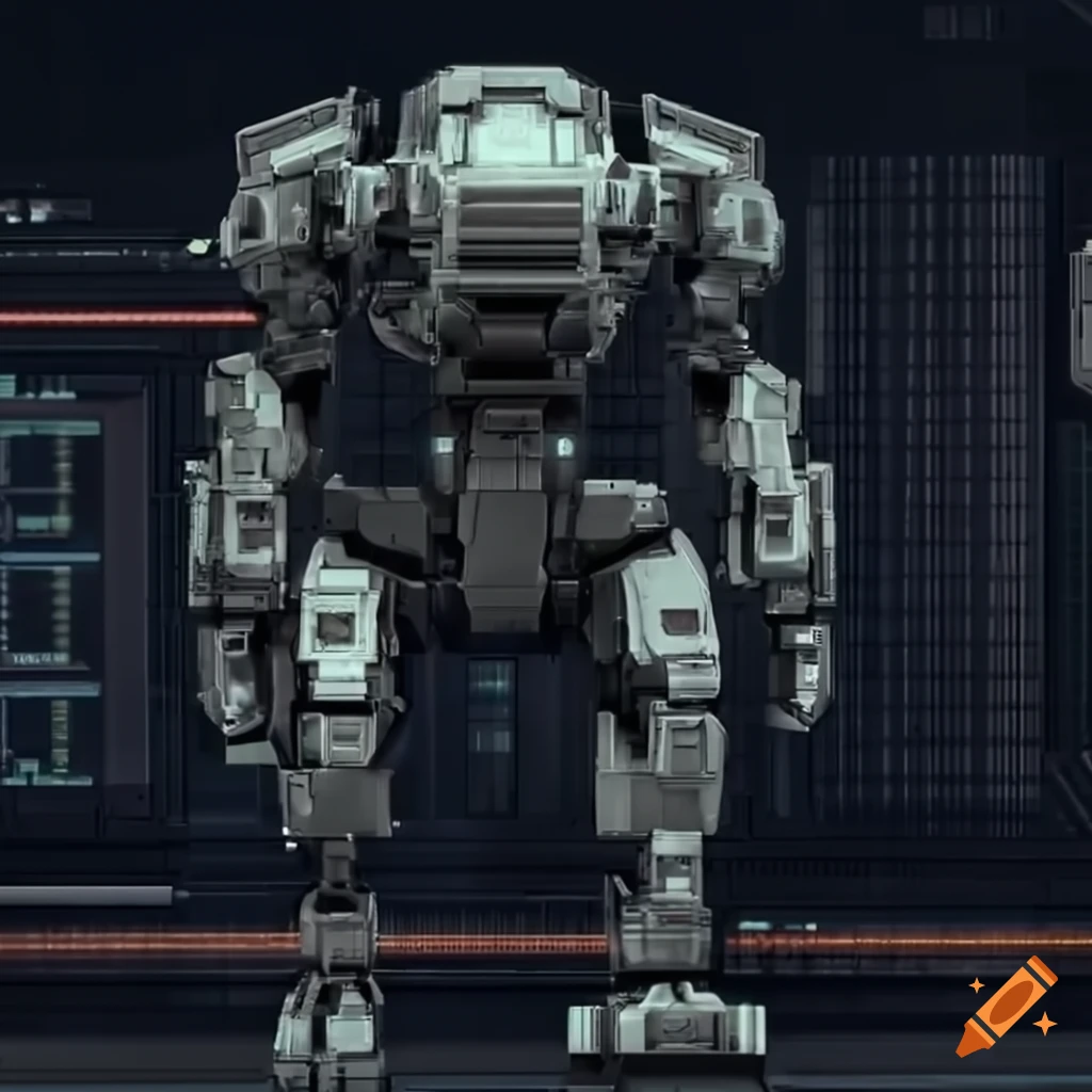 8k full resolution futuristic mech with clean lines on Craiyon