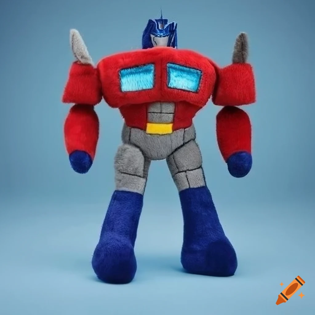 Autobot optimus prime plush toy made of felt on Craiyon