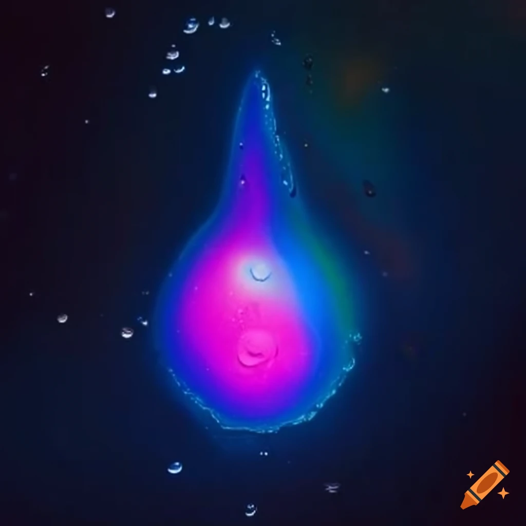 Colorful galaxy with toxic acid rain drops on Craiyon