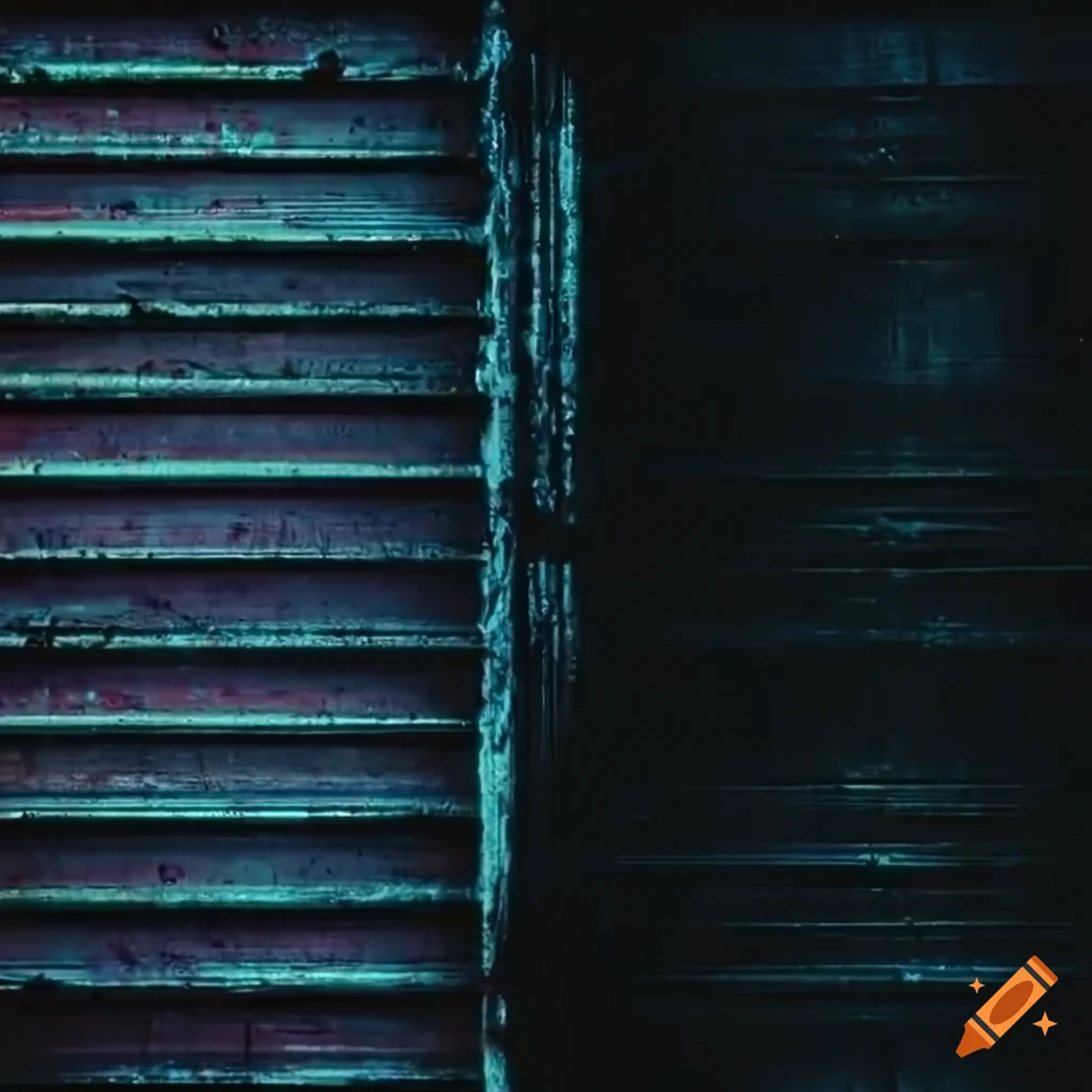 Metal door texture in 80s vhs style on Craiyon