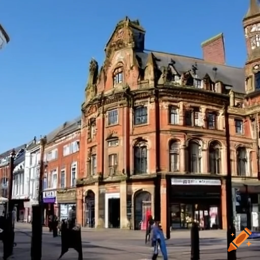View of leicester city centre on Craiyon