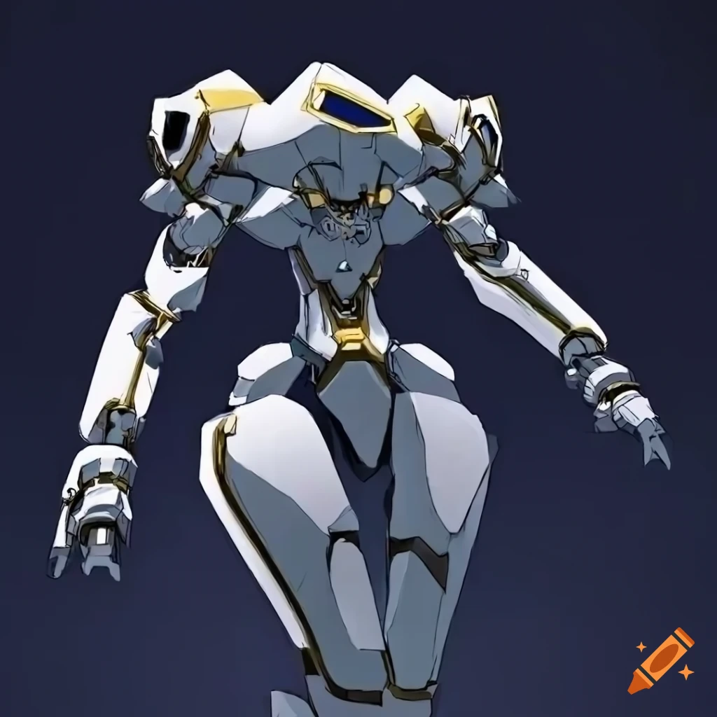 Light mech style inspired by code geass with female design on Craiyon