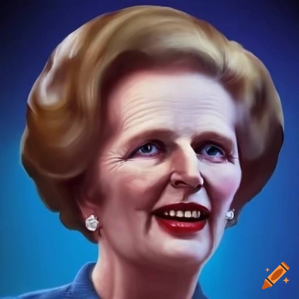 Portrait of margaret thatcher in a powerful and ethereal style on Craiyon