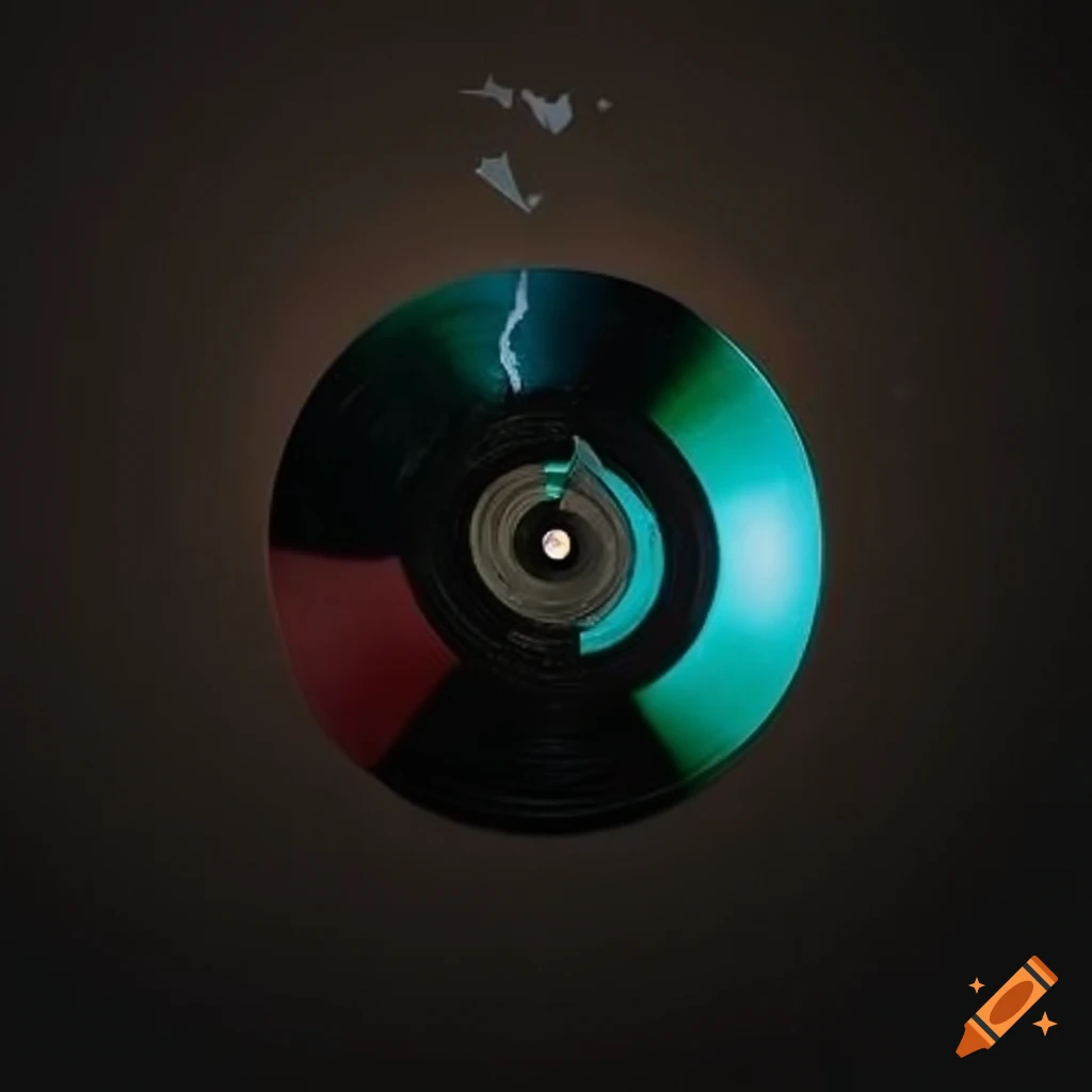 Broken vinyl disc on Craiyon
