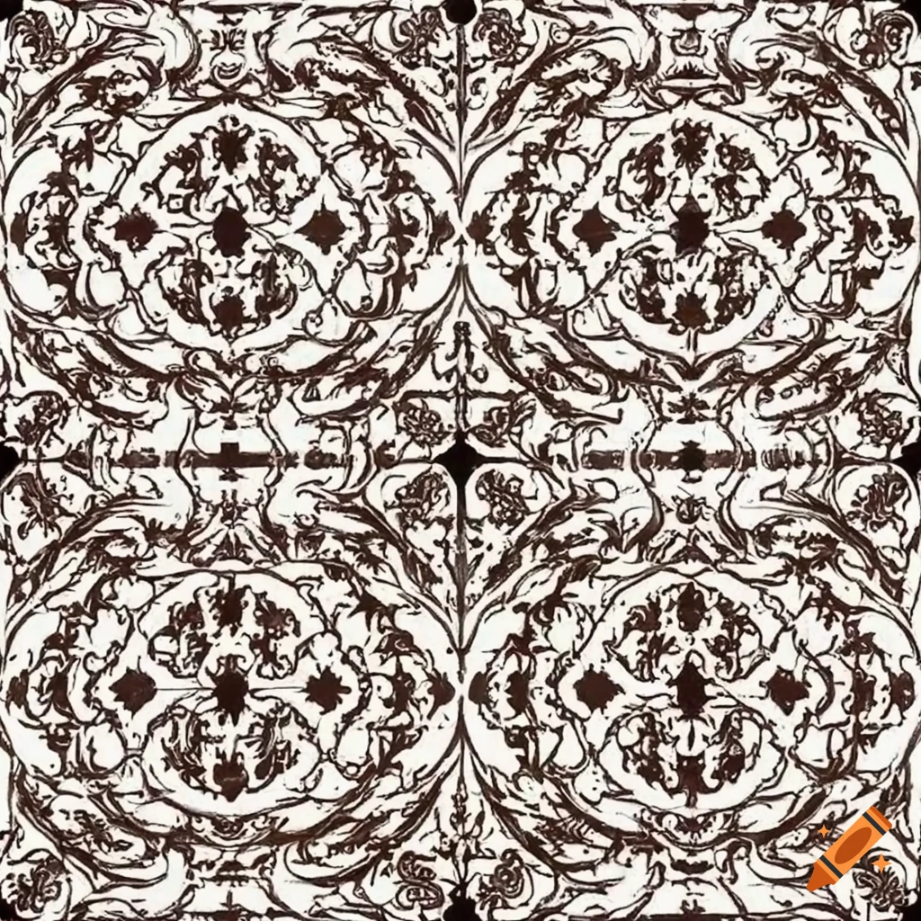 Intricate geometric pattern with moorish-style arabesque motifs on Craiyon