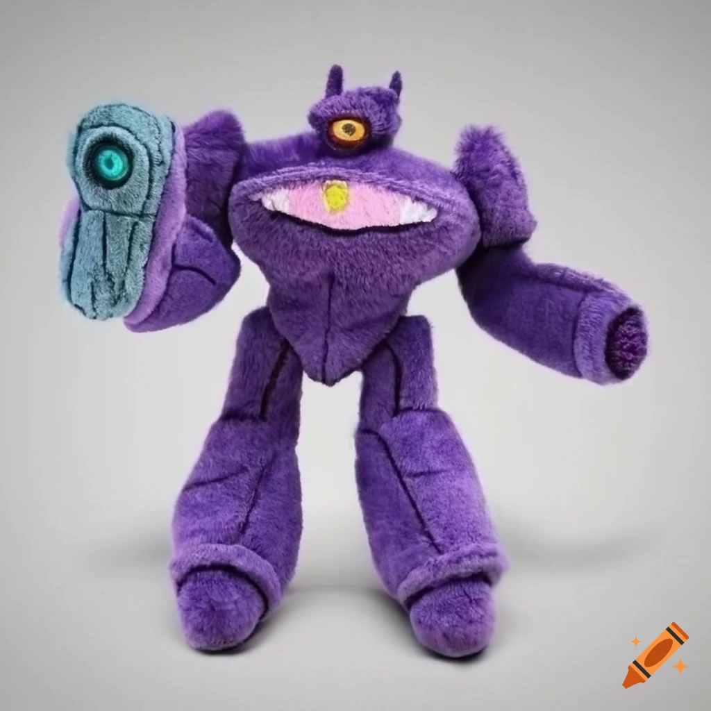 Decepticon shockwave plush toy with hand cannon on Craiyon