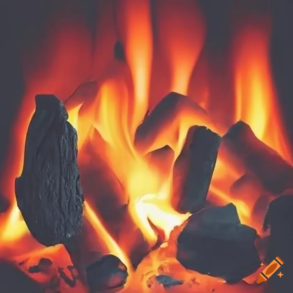 Fire charcoal on Craiyon