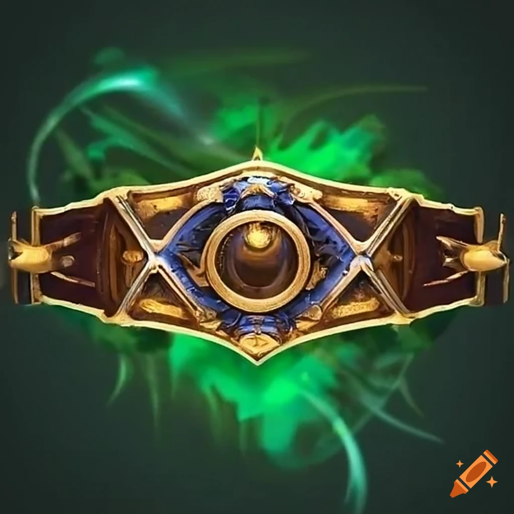 Front view of a magic noble belt on Craiyon