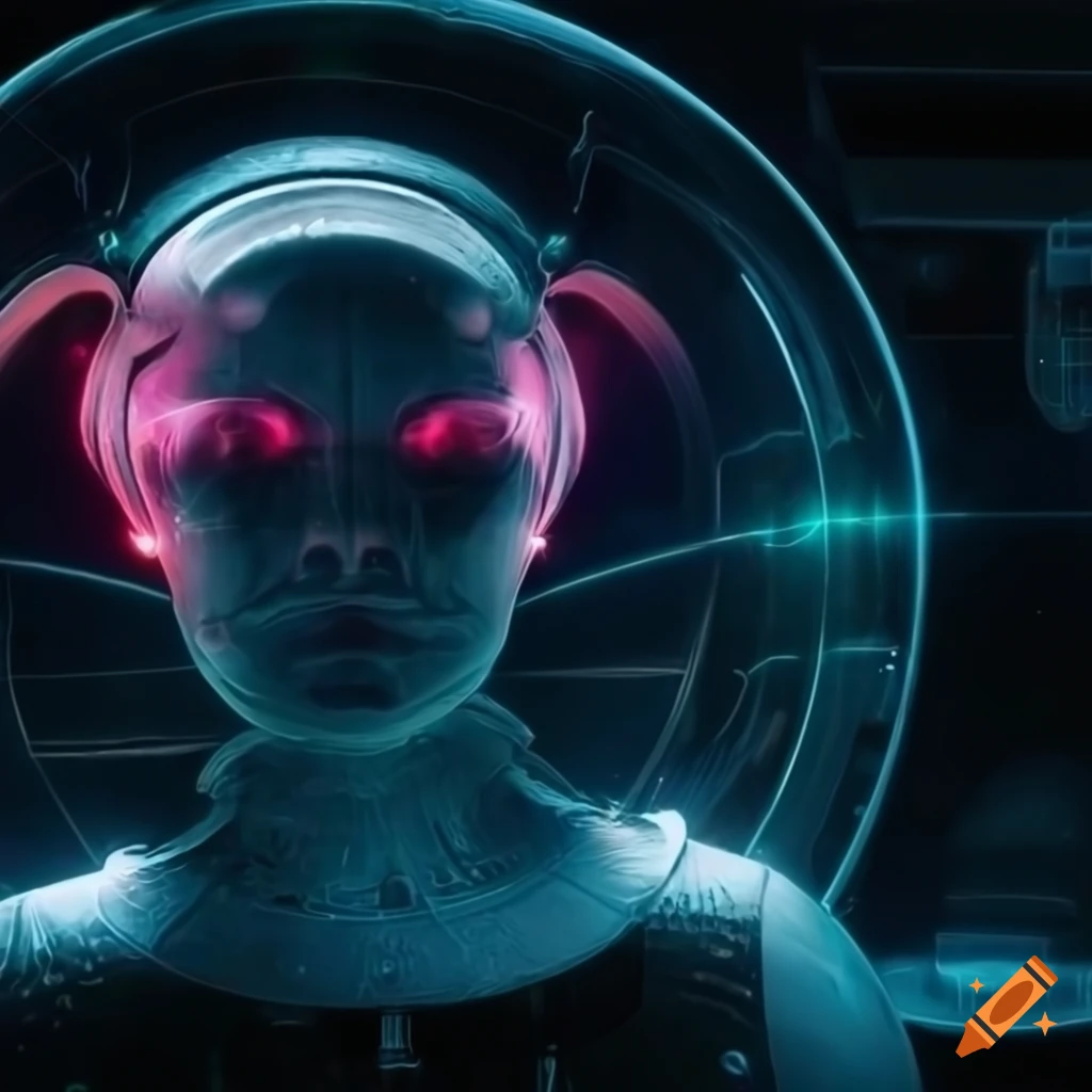 Epic inside spaceship with surreal aliens and organic machines on Craiyon