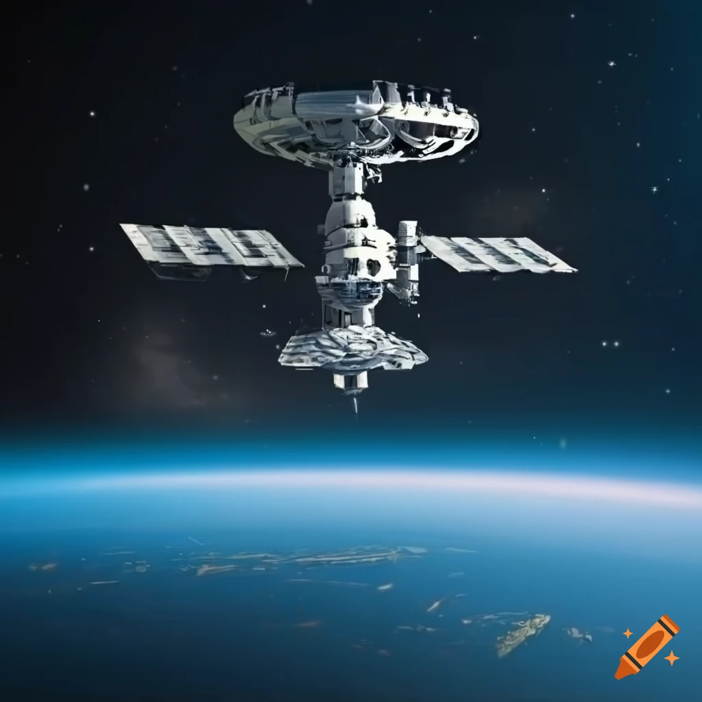 Sci-fi space station on Craiyon