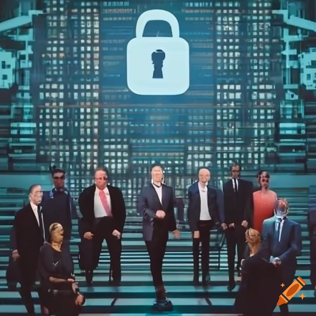 Cybersecurity panel discussion on Craiyon