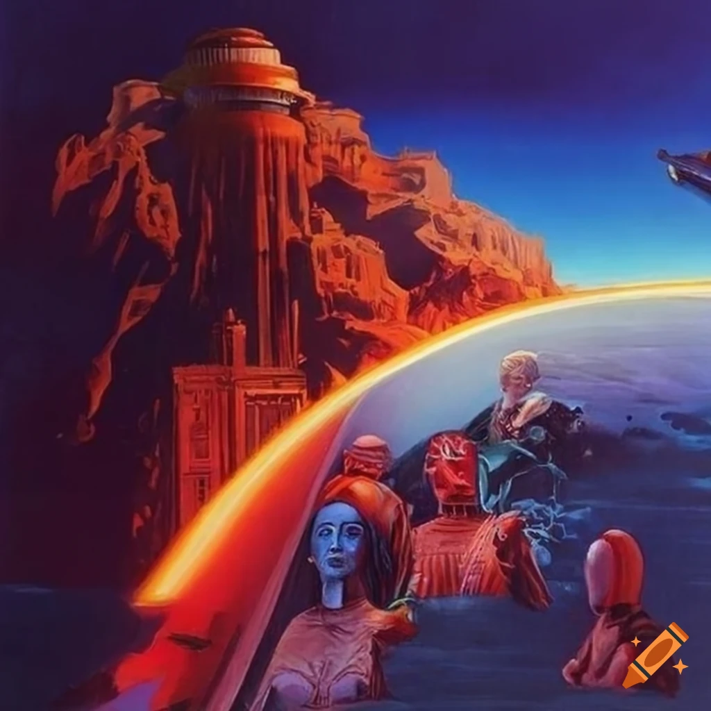 Captivating fusion of classic retro science fiction design and dynamic ...