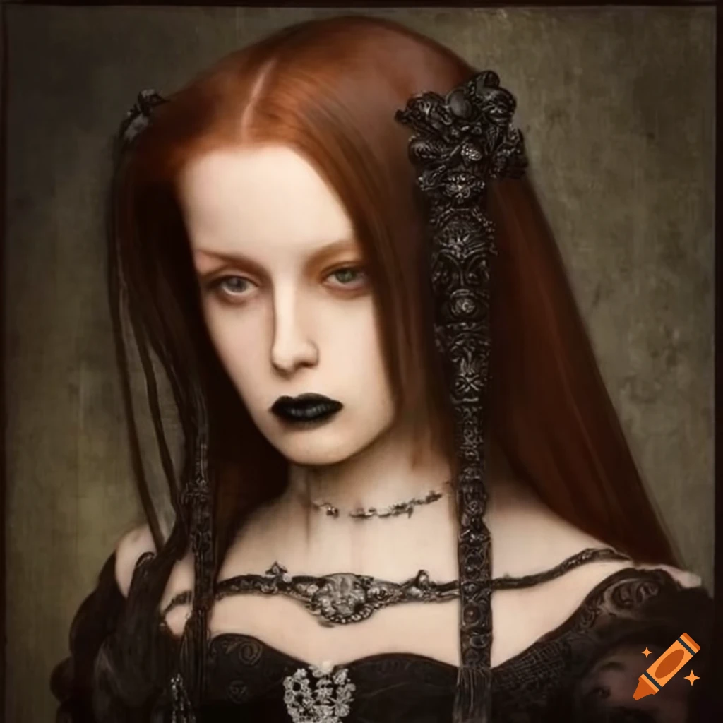 Hyperrealistic gothic art in the style of pre-raphaelite on Craiyon