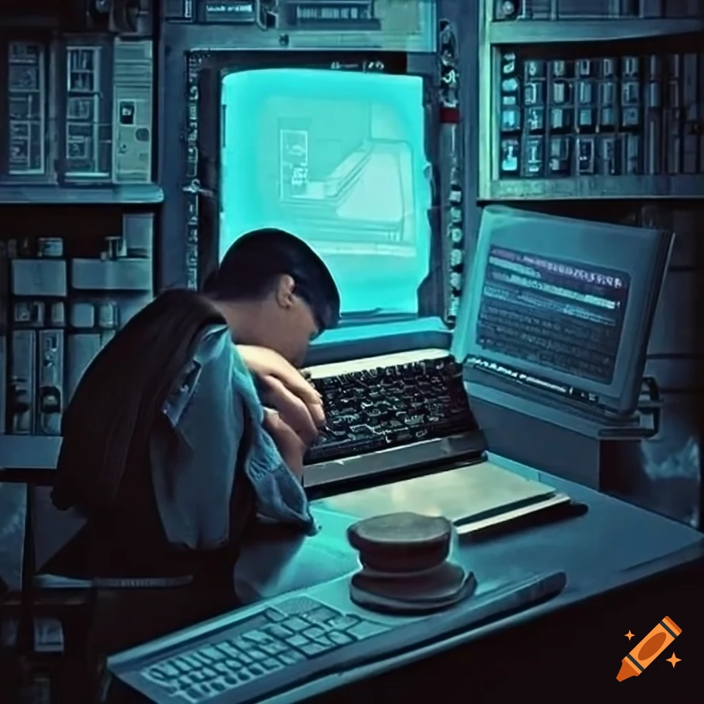 Old school programmer on Craiyon