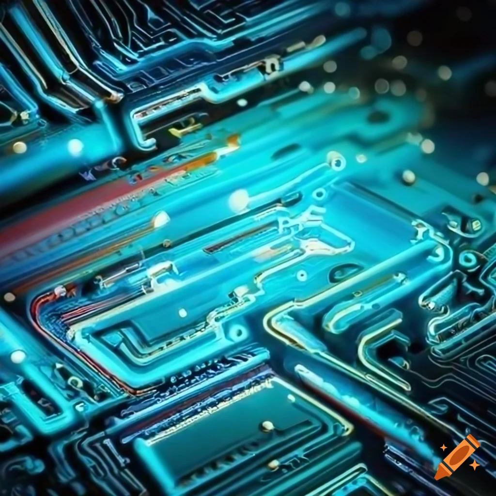 Abstract 4k printed circuit boards artwork on Craiyon