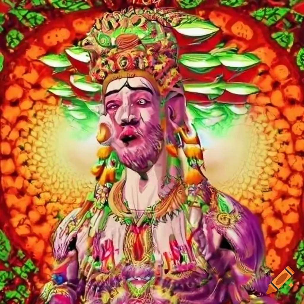 Lonely god of everything in a dmt trip style on Craiyon