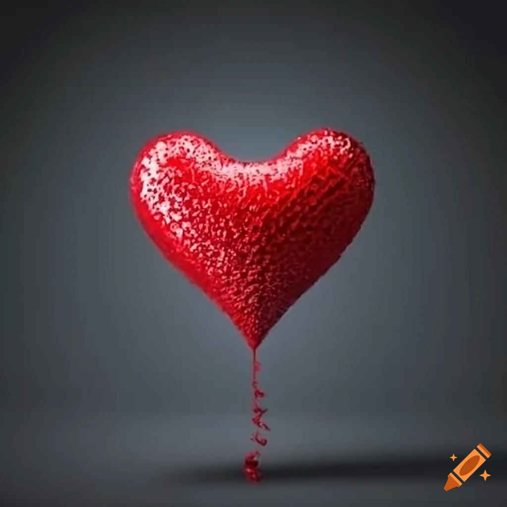 Group of little hearts forming into a big heart shape on Craiyon