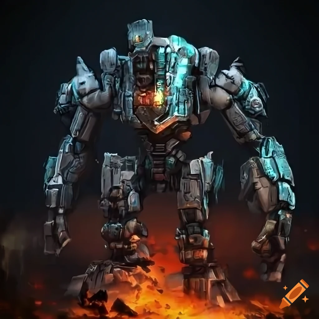 Cityscape mech with blizzard battlefield in high definition on Craiyon