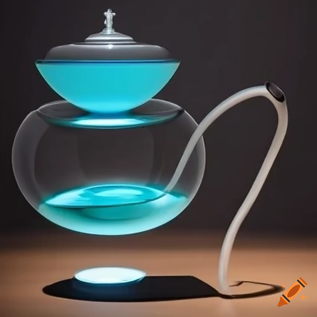 Futuristic hovering teapot for remote control and automation on Craiyon