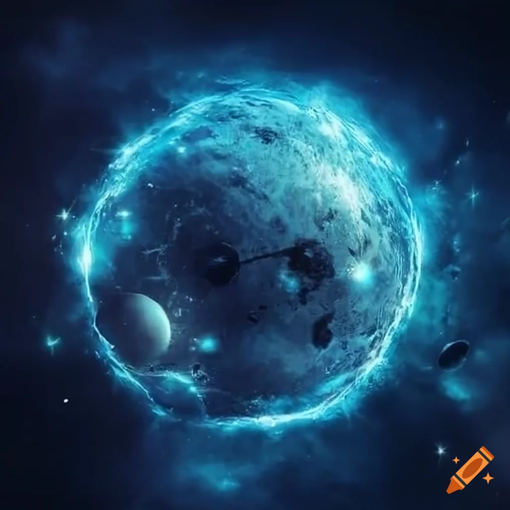 Computer in outer space with ai technology on Craiyon