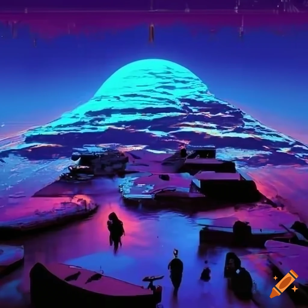 Vintage 90s internet landscape on Craiyon