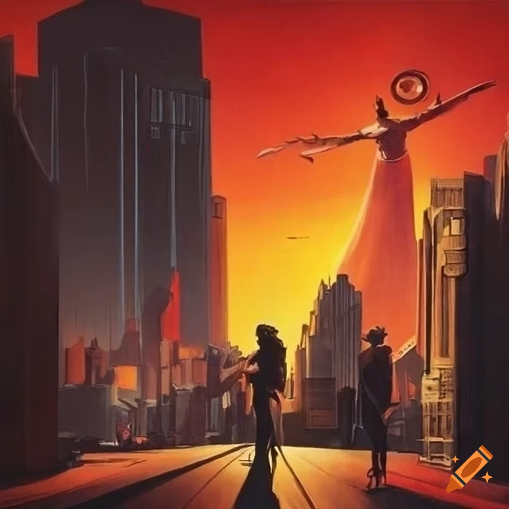 Captivating fusion of classic retro science fiction design and dynamic ...